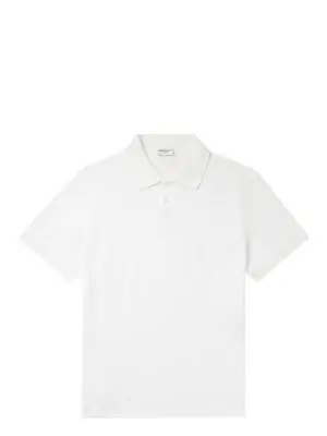 Saint Laurent Embroidered Logo Polo Shirt White