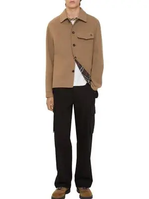 Burberry Wool Overshirt - Camel/treacle Brown