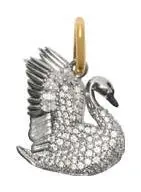 Burberry Swan Charm - Gold/multicolour