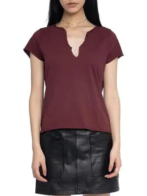 Zadig&Voltaire Tuni Mc Incrustation Top - Burgundy