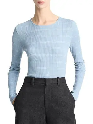 Vince Striped Crewneck Top - Amafi Combo