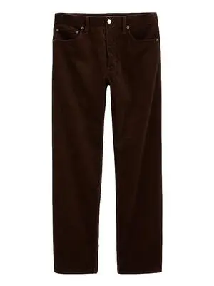 ALEX MILL Slim Straight Fit Corduroy Trousers - Chocolate