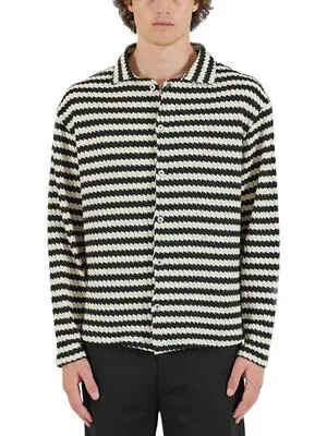 KROST Chevron Jacquard Cardigan Sweater - Multi