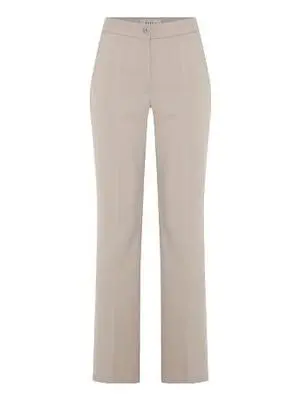 THEO THE LABEL Daphne High-waist Straight Leg Pants - Stone