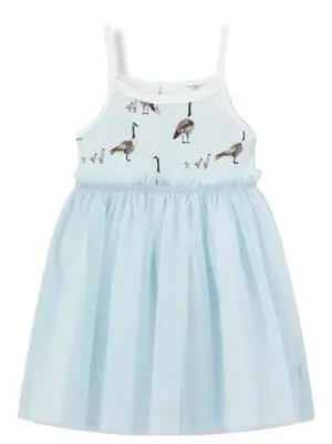 MILKBARN Luxe Stretch Print Ballet Dress - Goose