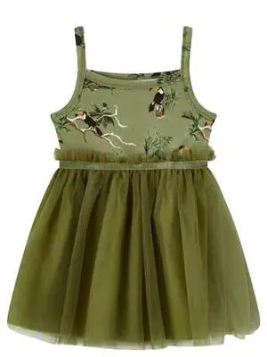 MILKBARN Cotton Stretch Ballet Dress - Toucan