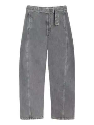 LEMAIRE Buckle-closure Panelled Jeans - Grey