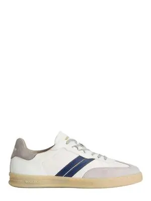 Woolrich Side-stripe Leather Sneakers - White