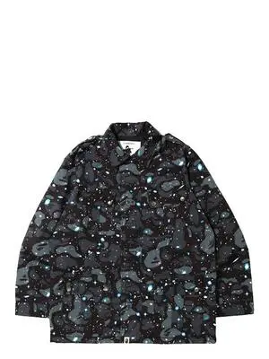 A BATHING APE Space Camo Military Jacket - Black