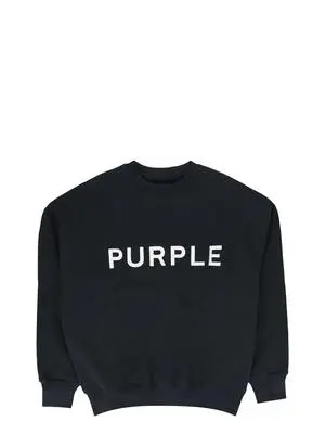 PURPLE BRAND Hwt Fleece Crewneck - Black