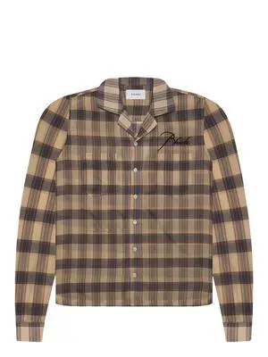 RHUDE Sheer Plaid Button-Down Shirt