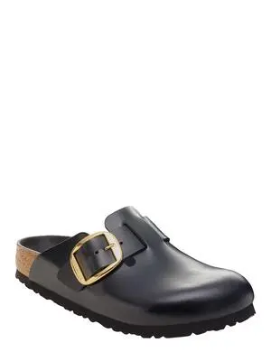 BIRKENSTOCK Boston Big Buckle Clogs - Black Dressy Leather