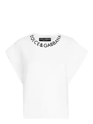 Dolce & Gabbana Jersey T-shirt With Logo - White