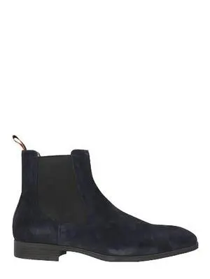 Santoni Ankle Boots In Leather - Blue