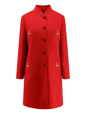 Valentino Garavani Wool And Cashmere Coat - Red