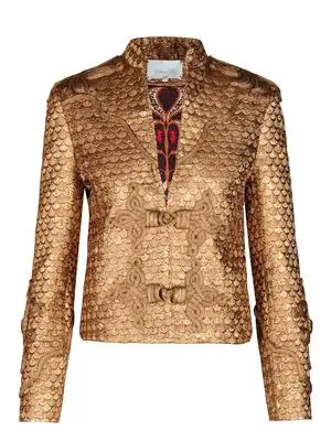 Johanna Ortiz Boldness Jacquard Jacket - Gold