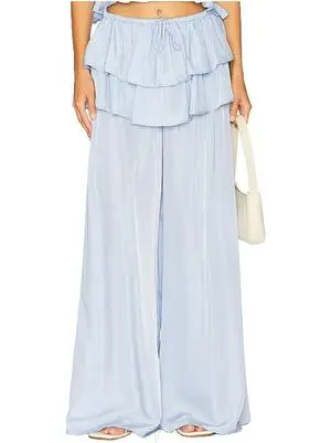 WeWoreWhat Ruffle Waist Flare Pant - Sky