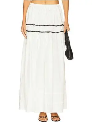 WeWoreWhat Tiered Midi Skirt - White