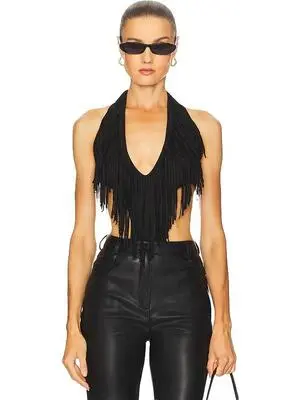 NIIHAI The Fringe Bodysuit - Black