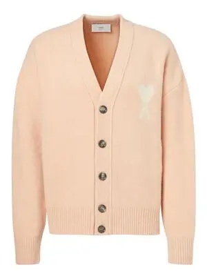 Ami De Cœur Wool-blend Cardigan - Pink