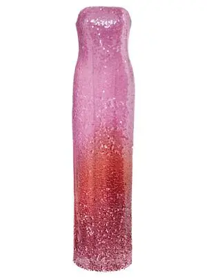 Simkhai Leilani Ombré Sequined Gown - Pink