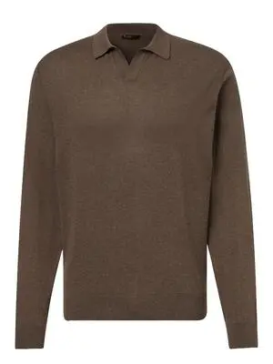 Rubinacci Cashmere Polo Sweater - Brown
