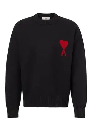Ami De Coeur Virgin Wool Sweater - Black