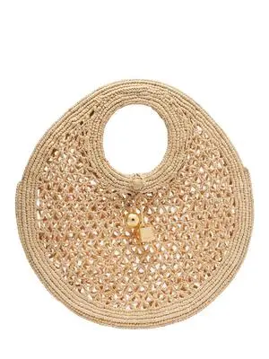 Jacquemus Spiaggia Small Raffia Basket Bag - Beige