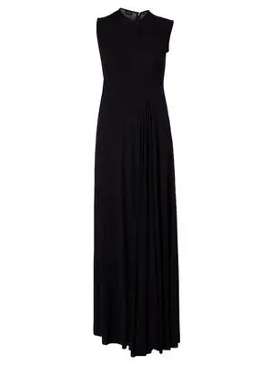 Balenciaga Pleated Maxi Dress - Black