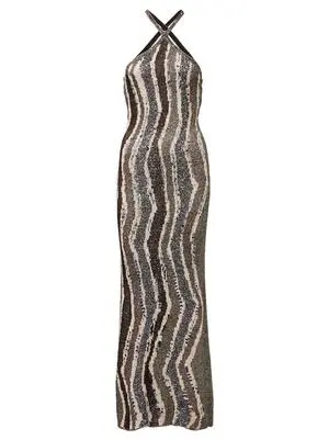 Missoni Sequined Open-back Lamé Gown - Multicoloured