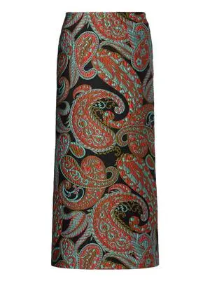 Etro Paisley Jacquard Midi Skirt - Multicoloured