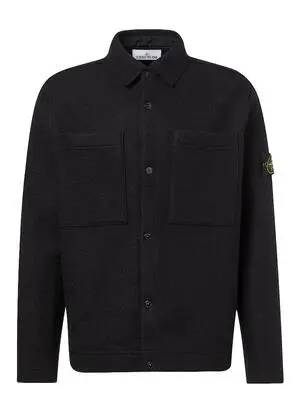 Stone Island Virgin Wool Overshirt - Blue