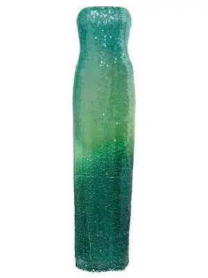 SIMKHAI Translucent Sequined Gown