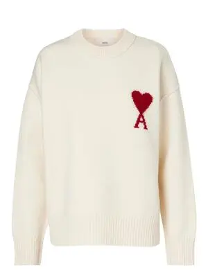 Ami Ami De Cœur Virgin Wool Sweater White