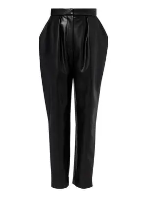 Balmain High-rise Tapered Pants - Black