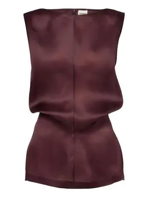 Khaite Toma Silk Minidress - Burgundy