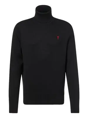Ami De Cœur Wool Turtleneck Sweater - Black