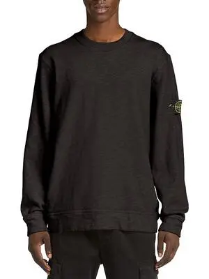 Stone Island Pullover Logo Sweatshirt - Dark Black
