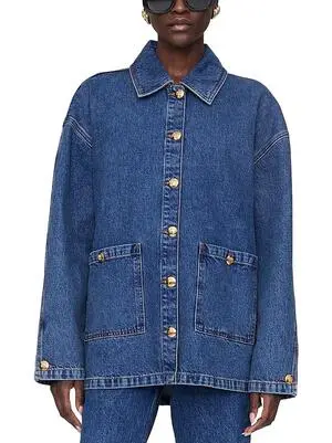 ANINE BING Luca Denim Jacket - Clean Indigo