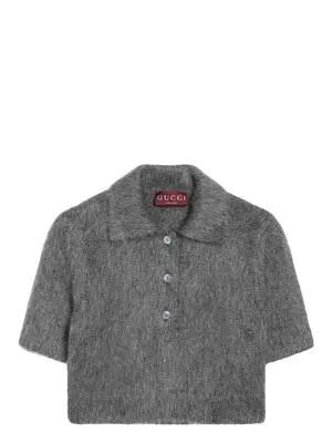 Gucci Brushed Mohair Top - Grey