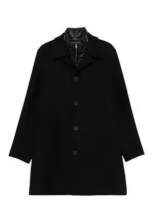 Herno Single-breasted Padded Coat - Black