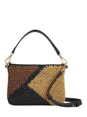 REISS Faith Raffia Crossbody Bag - Tan