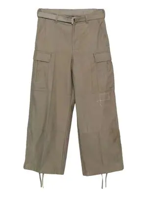 Sacai Cotton Trousers - Neutrals