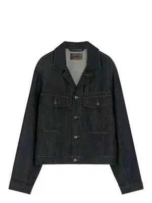LEMAIRE Patch-pocket Denim Jacket - Black