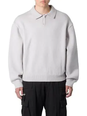 Mnml Polo Sweater - Light Grey