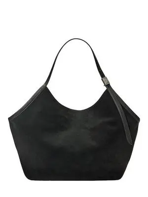 Kate Spade New York Extra Large Deco Suede Tulip Tote - Black
