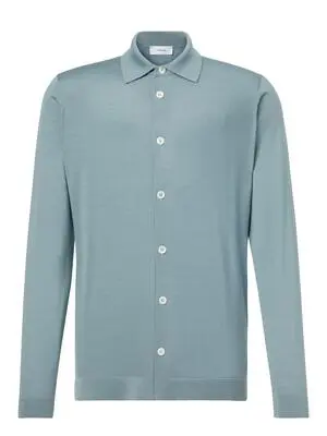 LARDINI Lardini Virgin Wool Shirt Blue