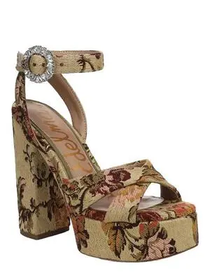 Sam Edelman Platform Sandal Natural Multi