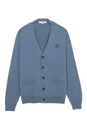 Maison Kitsuné Bold Fox Head Cardigan - Blue