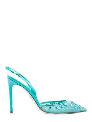 Rene Caovilla 110mm Cinderella Slingback Pumps - Blue
